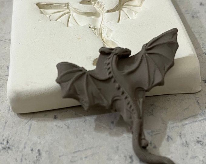 D2 Dragon Clay Sprig Mold Pottery Press Mold Relief Mold or Sprig Mold ...