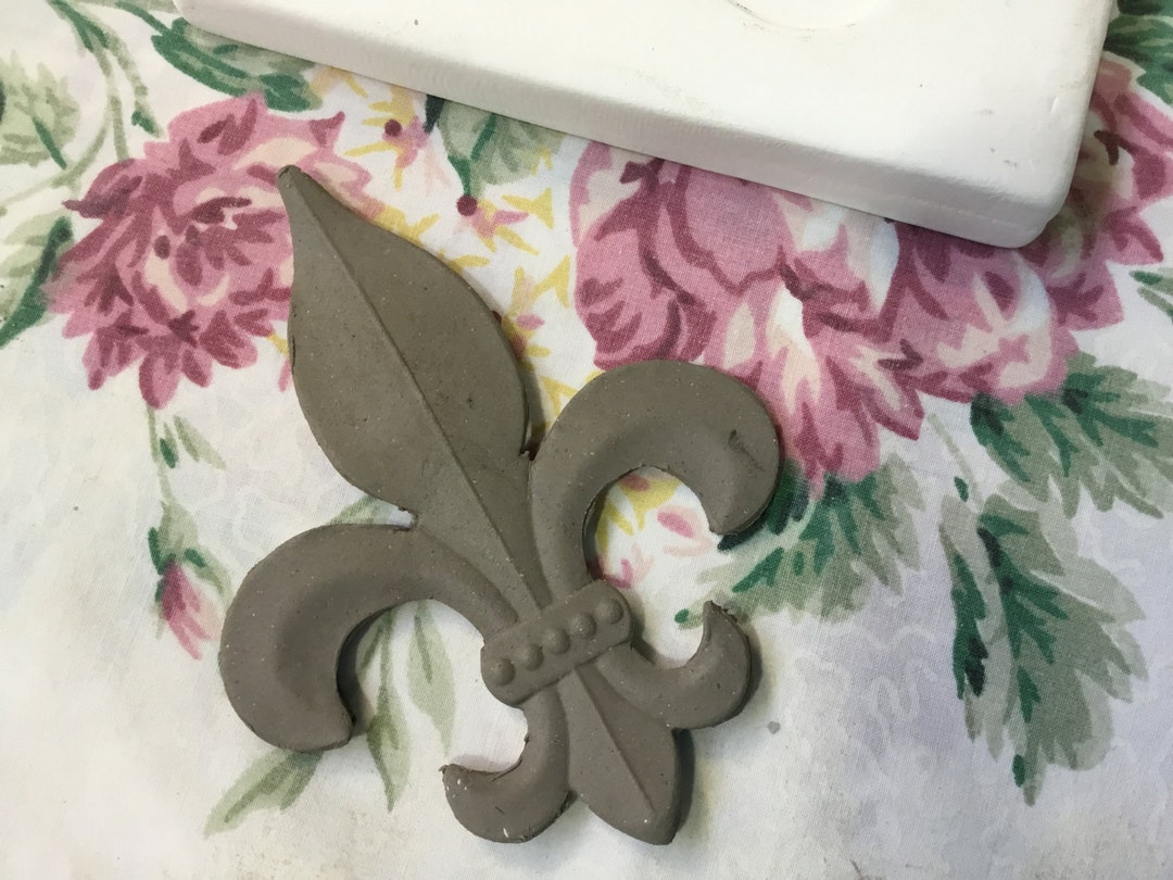 FDL Fleur De Lis Large Pottery Sprig- Pottery Press Mold - Relief Mold ...