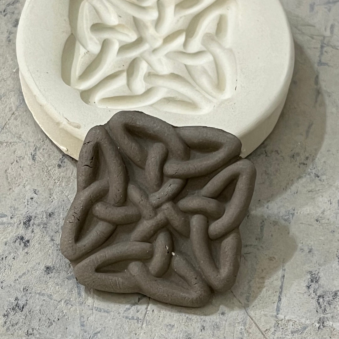 CKSQ Celtic Square Weave Sprig Press Mold Relief or Sprig Mold Bisque ...