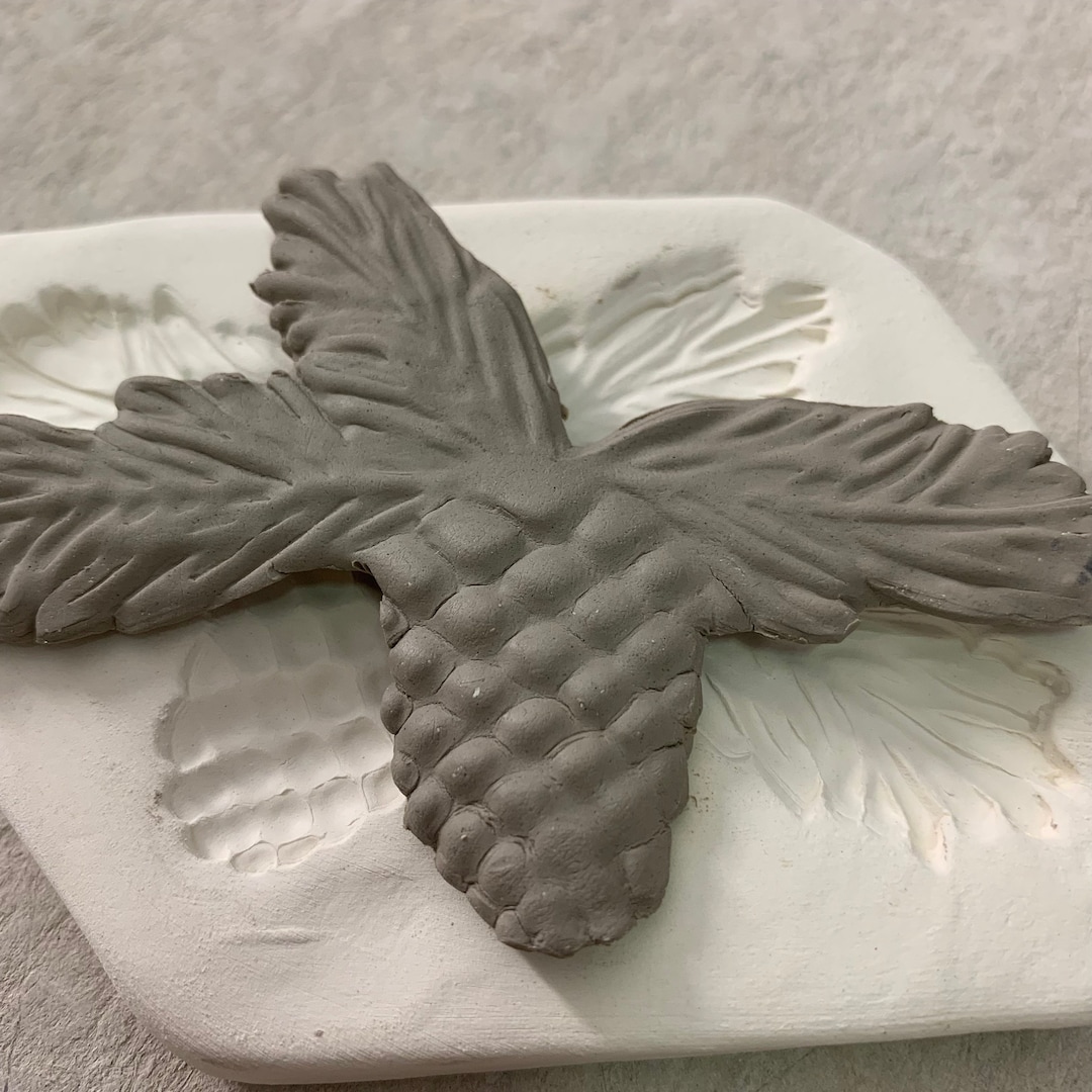 PCM Medium Pine Cone Sprig Bisque Sprig Mold for Pottery Decorating and ...