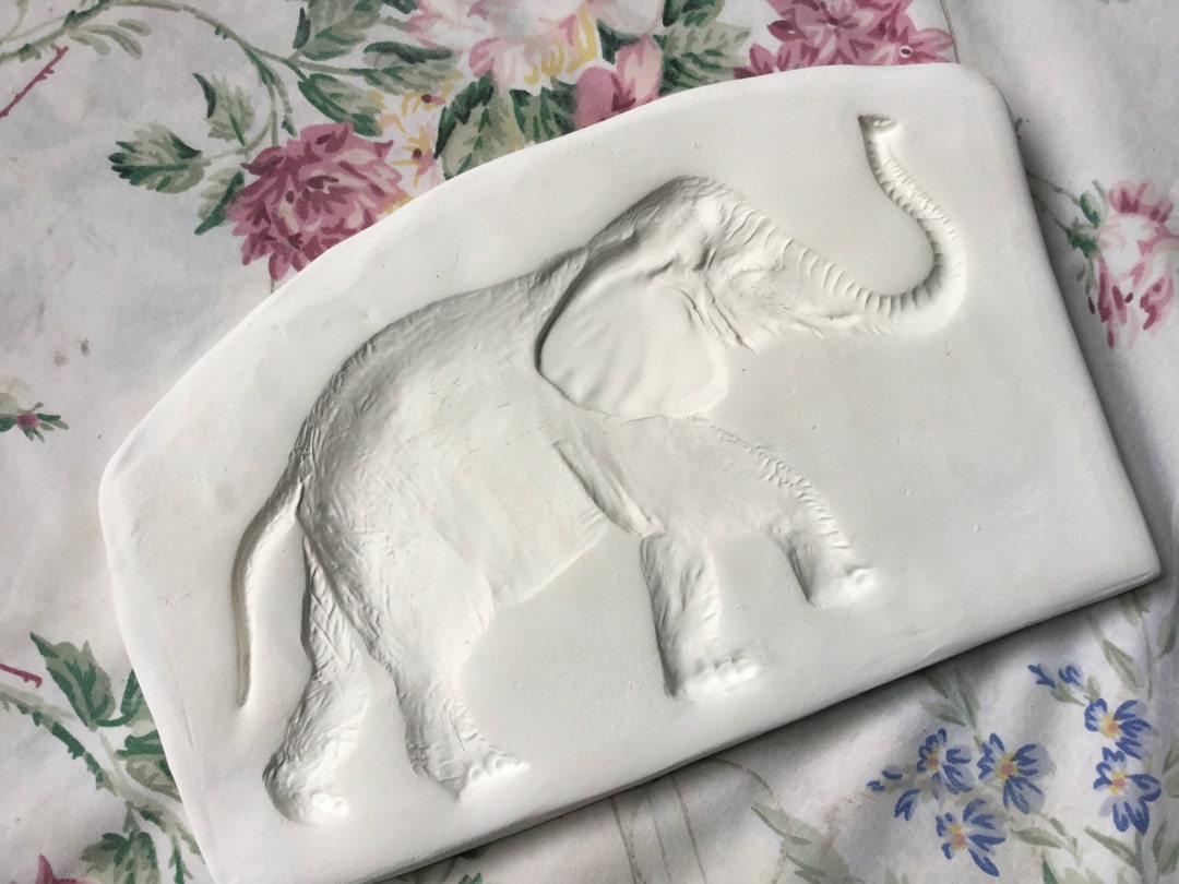EL Ceramic Sprig Elephant Press Mold Relief Mold or Push Mold Bisque ...