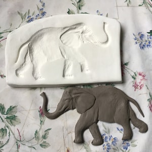 EL Ceramic Sprig Elephant Press Mold Relief Mold or Push Mold Bisque ...