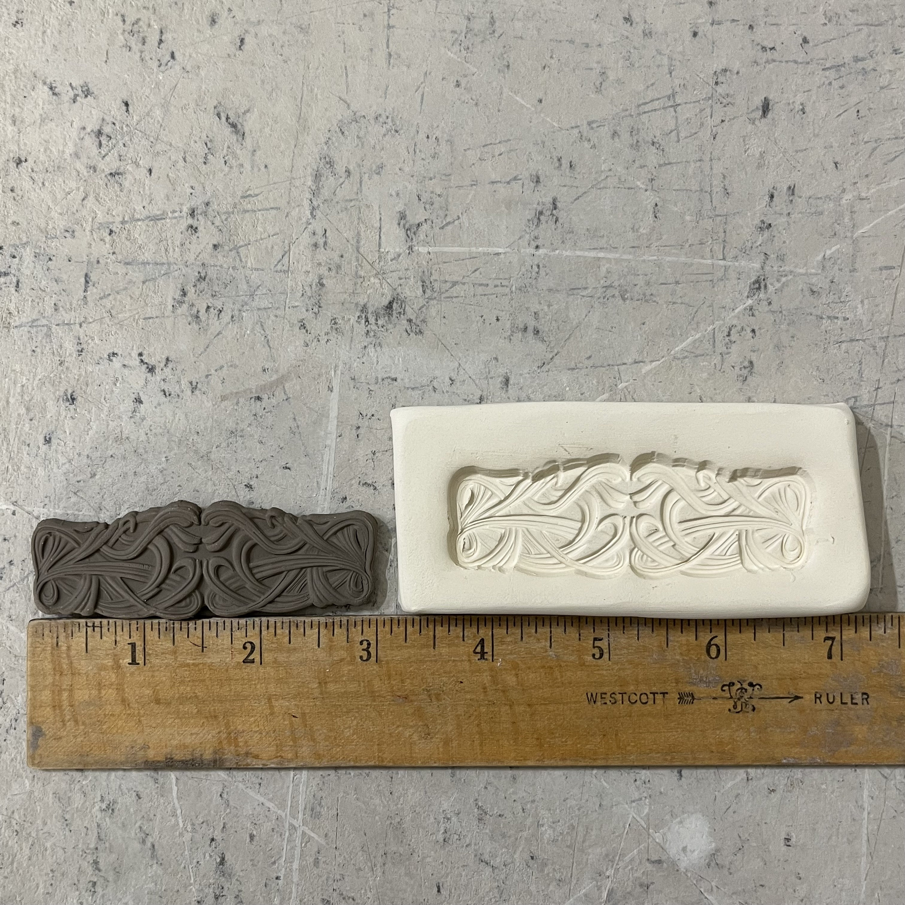 CB Celtic Bar Clay Sprig Mold Pottery Press Mold Relief Mold or Sprig ...