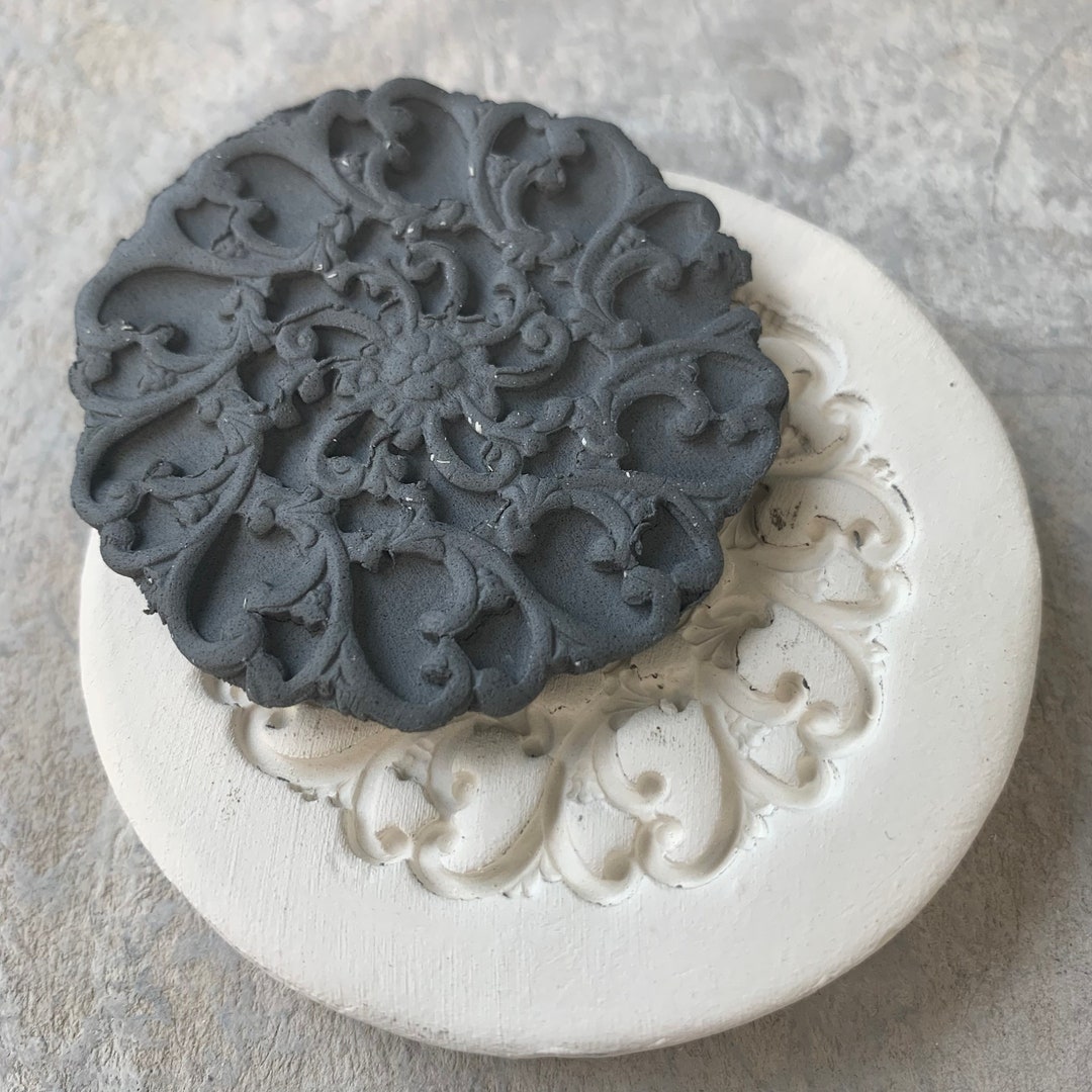 FM Filigree Mandala Bisque Sprig Mold for Pottery Decorating and ...