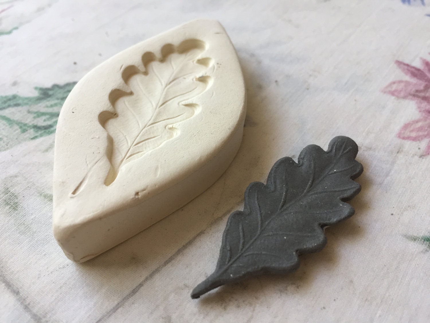 Ceramic Sprig Mold Oak Leaf Press Mold Relief Mold or Sprig | Etsy