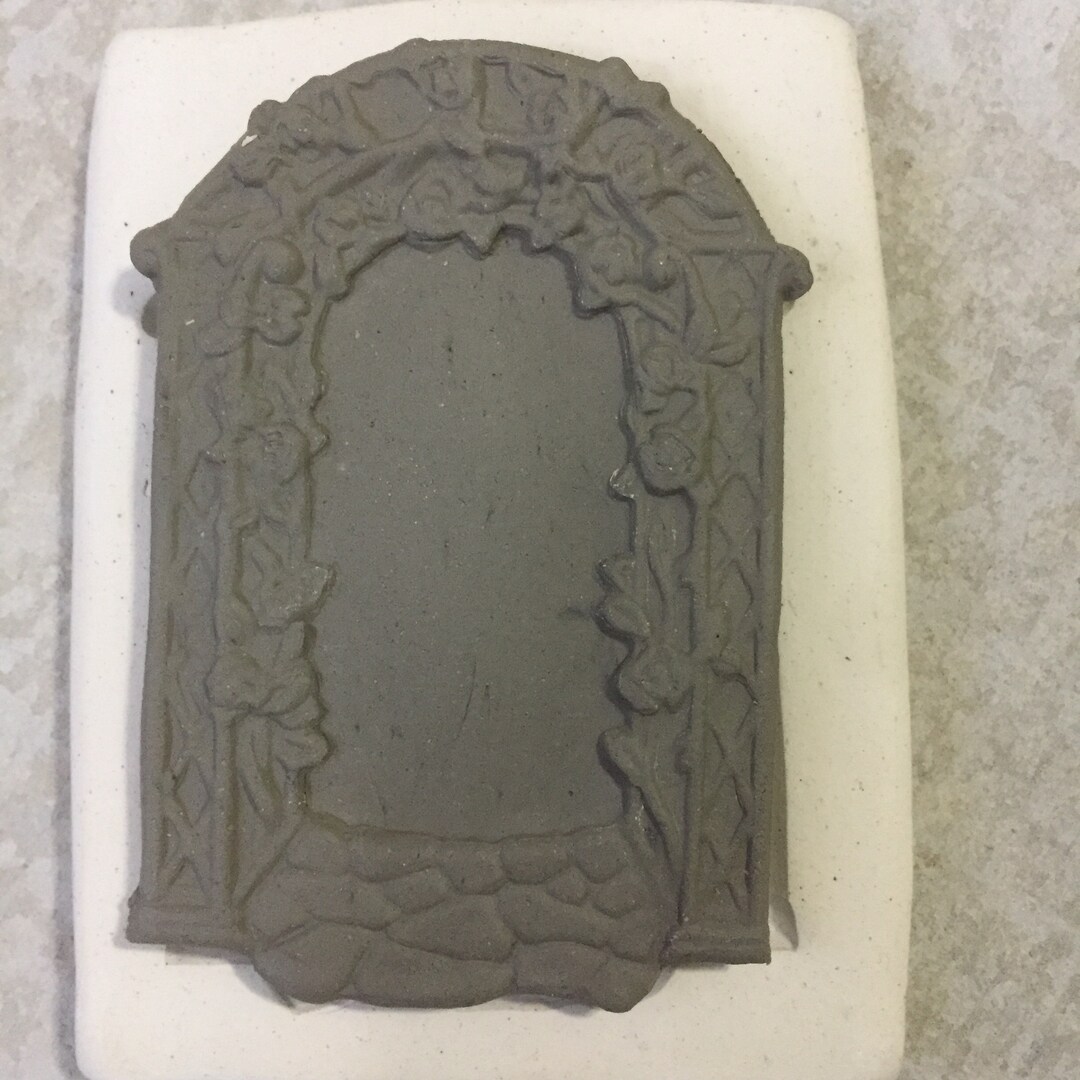GT Garden Trellis Doorway Press Mold Relief Mold or Sprig Mold Bisque ...