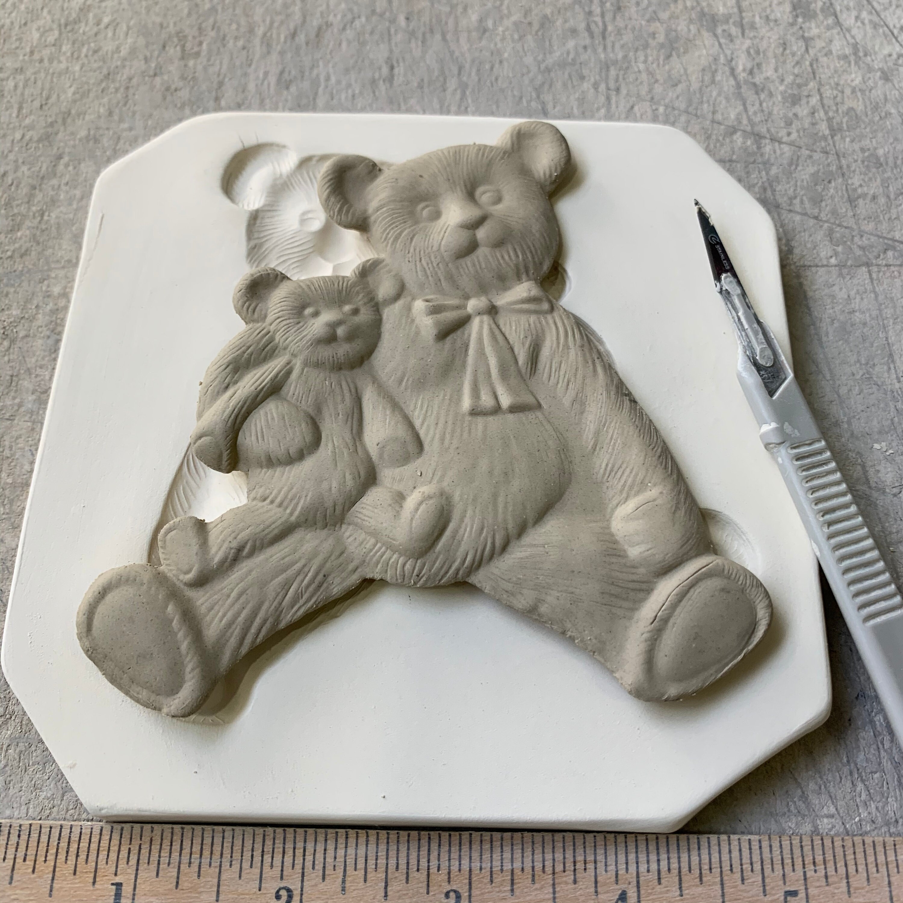 Teddy Bears Bisque Sprig Mold for Pottery Decorating and Texture - Etsy