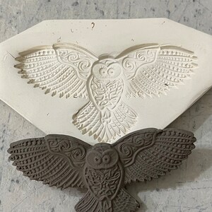 OS Clay With Celtic Design Owl Face Press Mold Relief Mold or Sprig ...