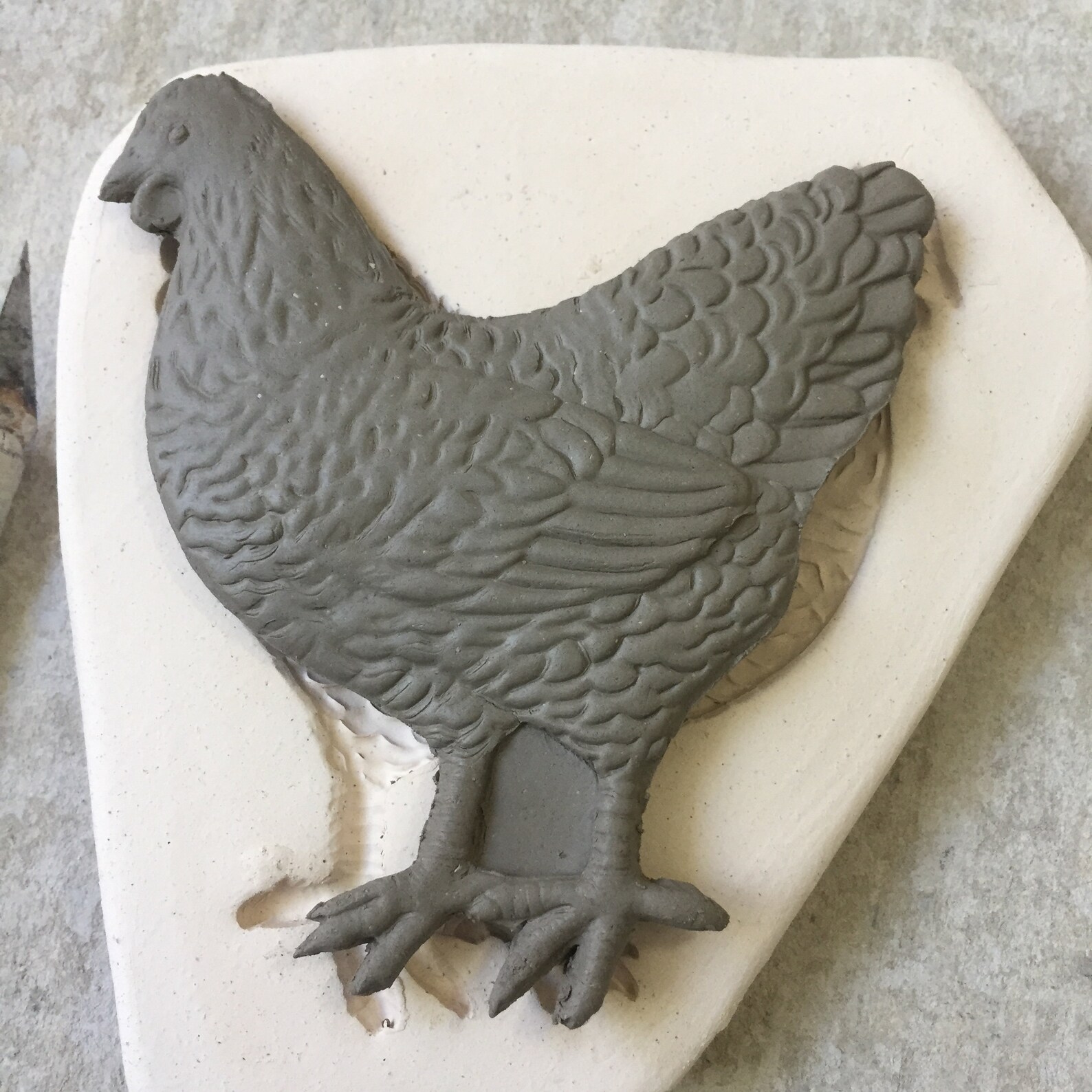 HB Clay Sprig Mold - Chicken Hen Pottery Press Mold - Push Mold or ...