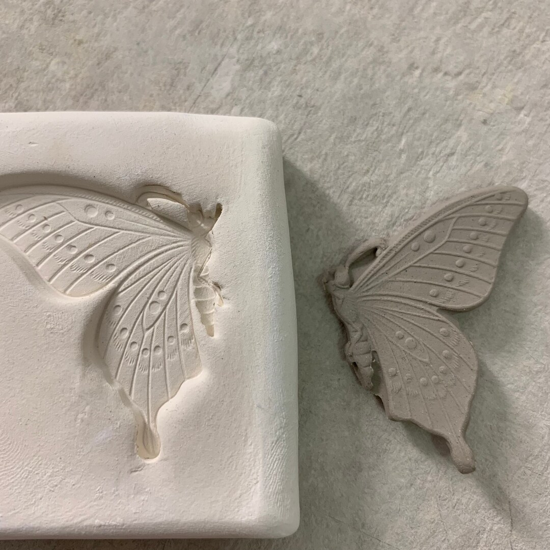 Sideways Butterfly Insect Pottery Press Mold Relief Mold or Sprig Mold ...