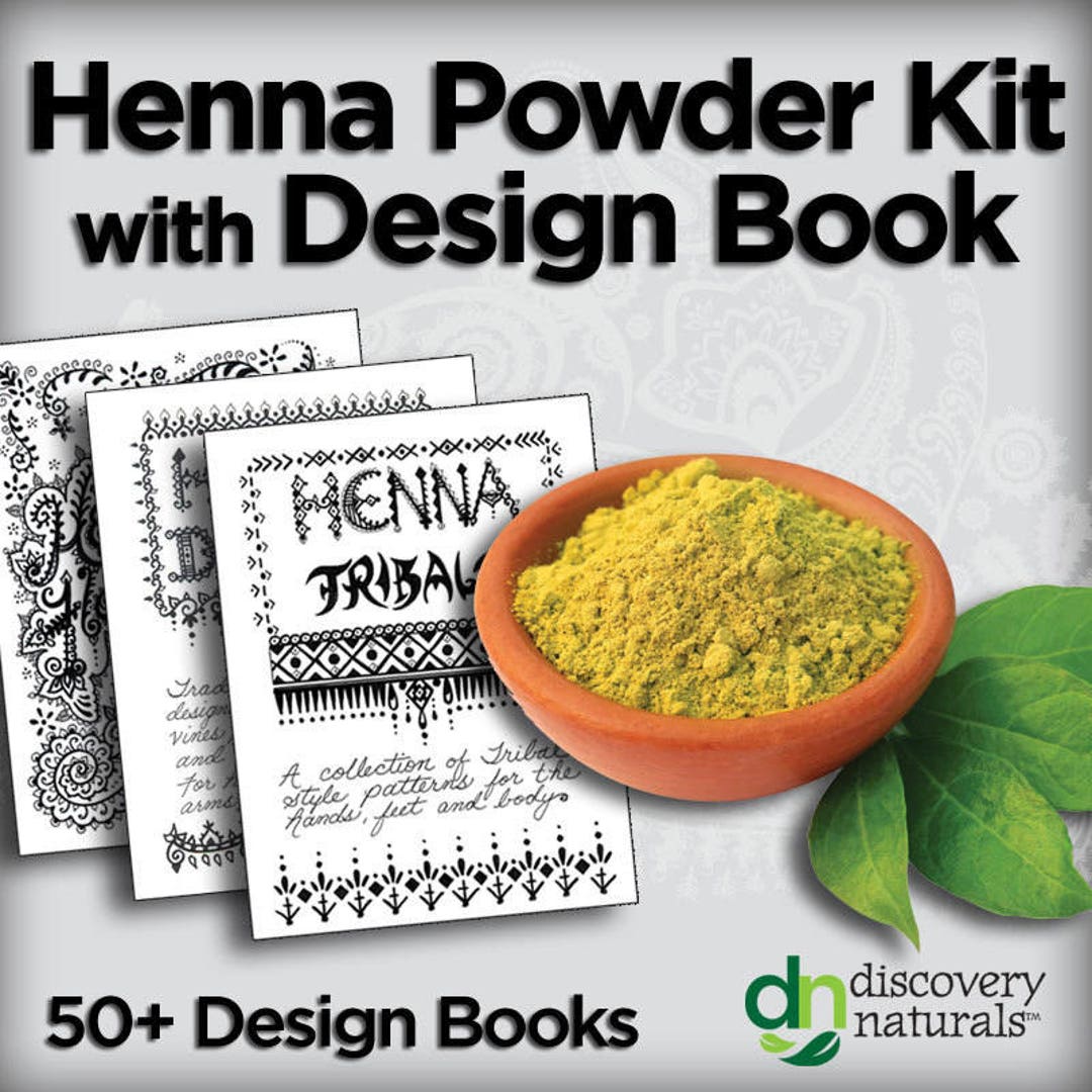 Henna Powder & Design Book Kit - Etsy