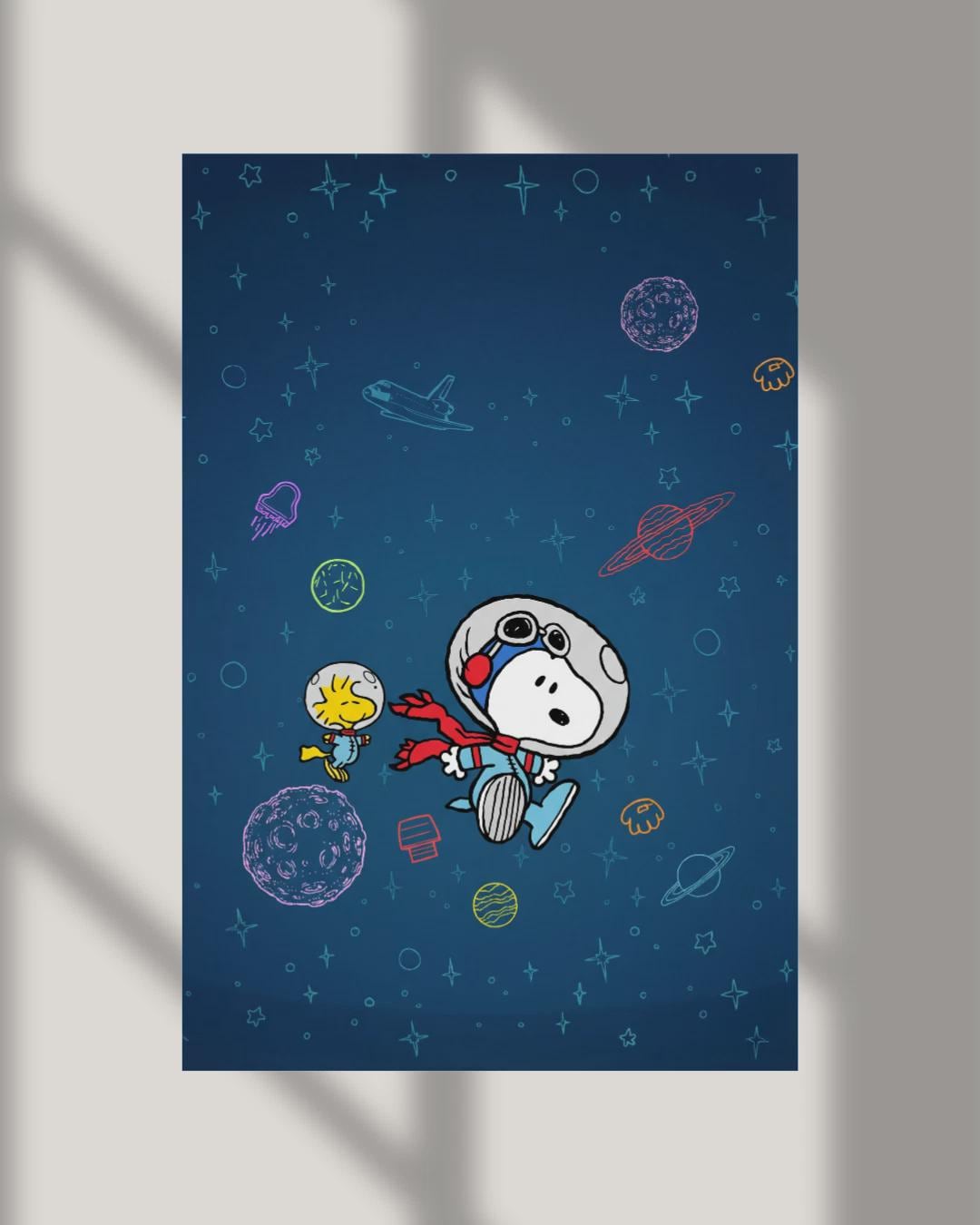 Snoopy Space Astronaut Adventure Peanuts Wall Poster | 8.5x11 - Etsy