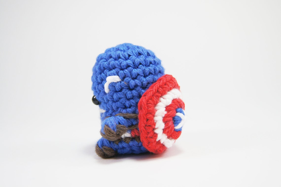 Captain America Amigurumi Finger Puppet PDF Pattern | Etsy