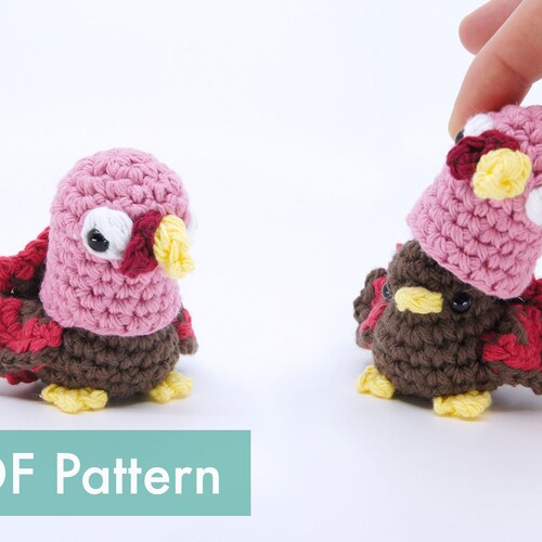 Crocheted Duck Birb secret Agent Bird PDF and Video Crochet - Etsy