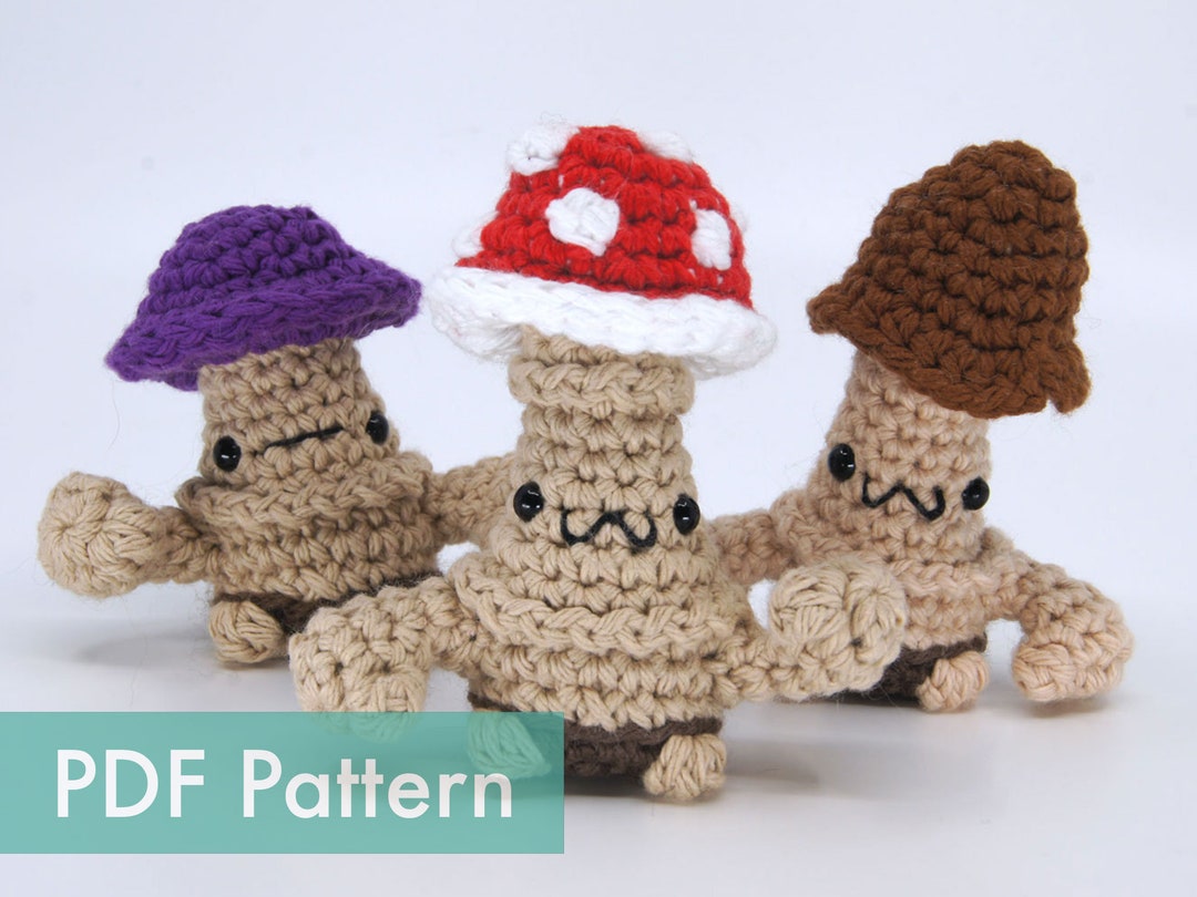 Crocheted Fungaloid (aka Mushroom Men) Amigurumi PDF Pattern - Etsy