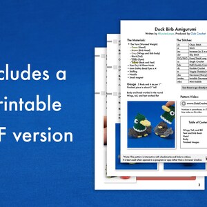 Crocheted Duck Birb (secret Agent Bird) PDF and Video Crochet Pattern ...