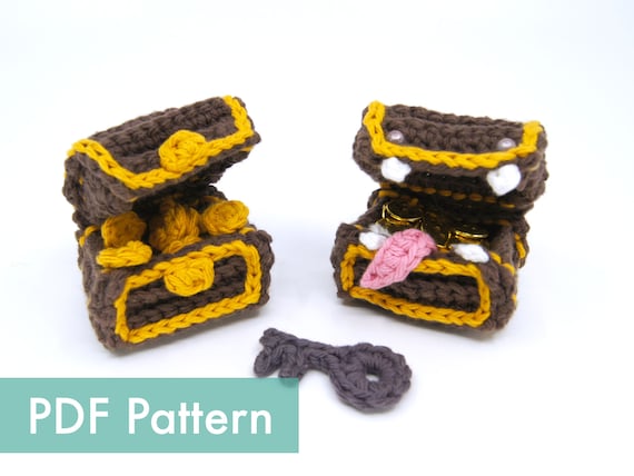 Crocheted Treasure Chest / Mimic Amigurumi PDF Pattern - Etsy