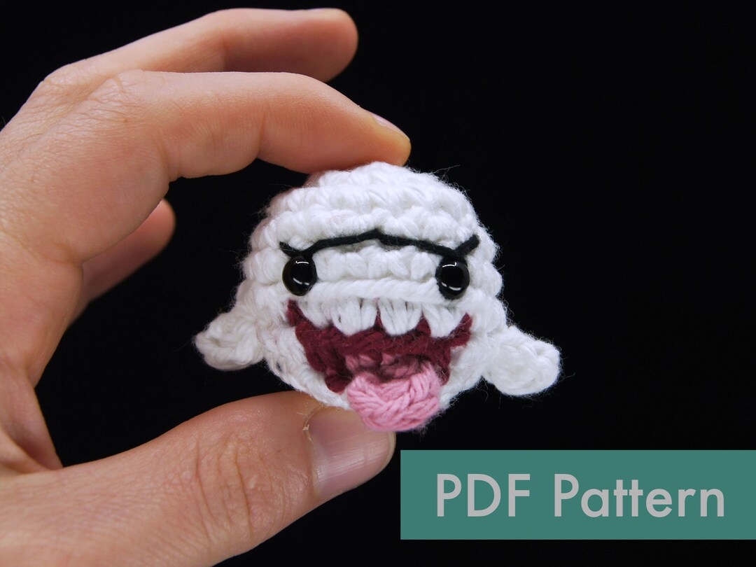 Crocheted Boo Ghost From Super Mario Bros. Amigurumi PDF Crochet ...