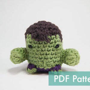 The Hulk Amigurumi Finger Puppet PDF Pattern - Etsy