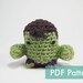 The Hulk Amigurumi Finger Puppet PDF Pattern - Etsy