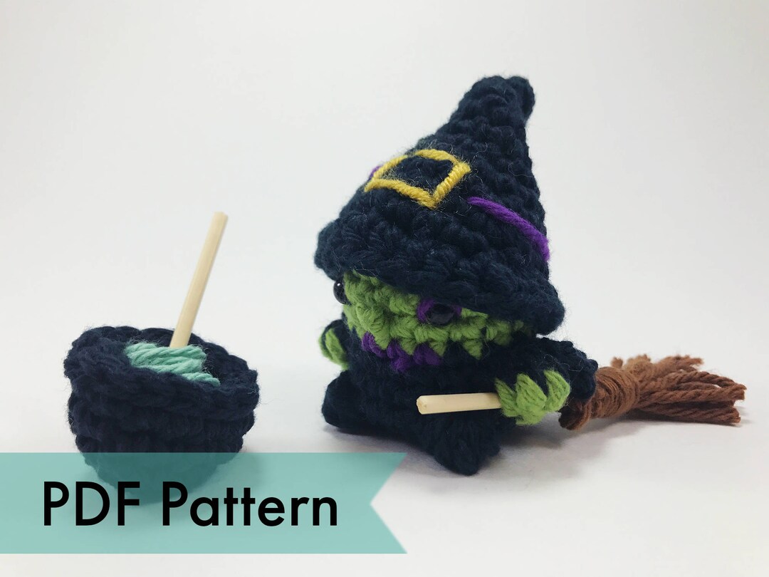 PDF Pattern for Crocheted Witch Amigurumi Kawaii Keychain - Etsy