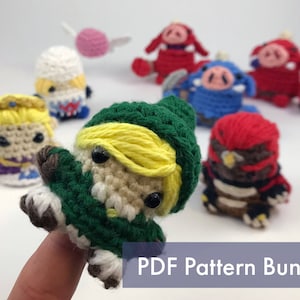 The Legend of Zelda Crocheted Amigurumi Finger Puppet PDF Pattern ...
