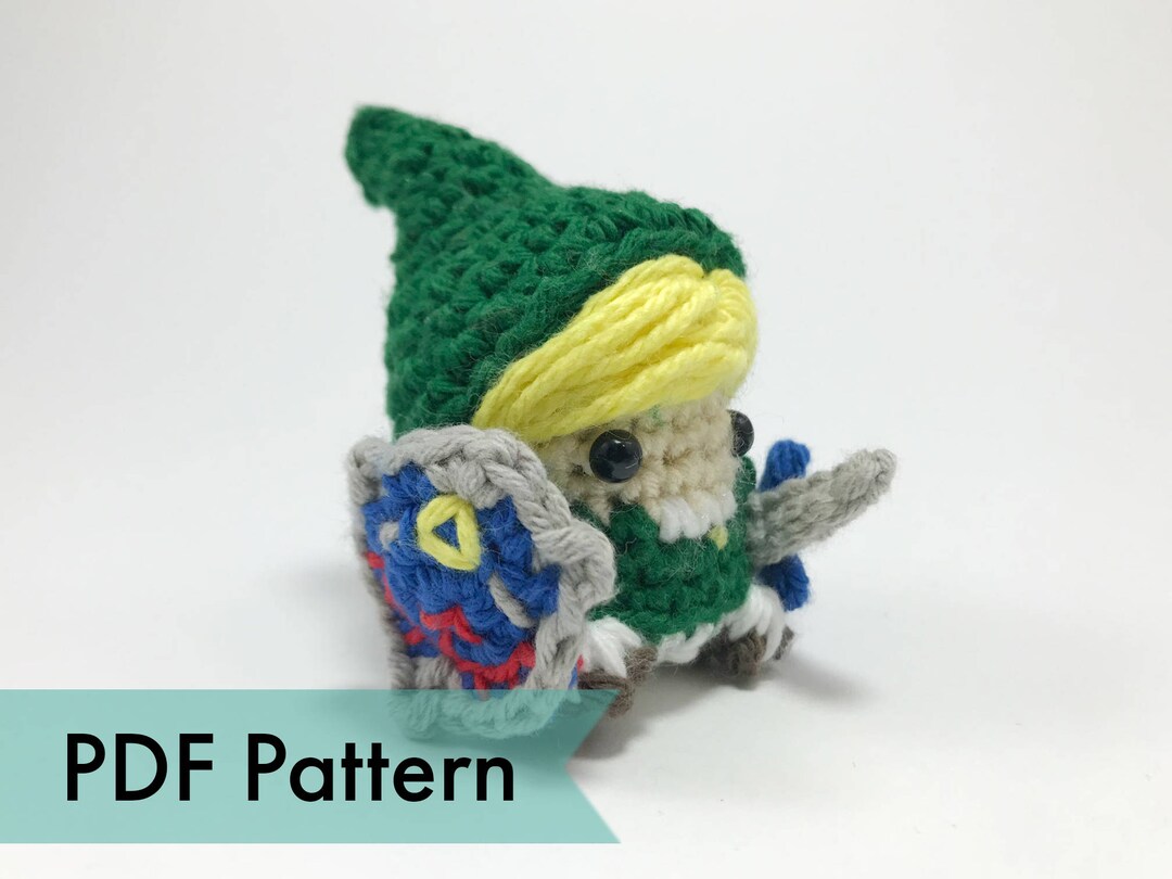 Link From Legend of Zelda Crocheted Amigurumi Finger Puppet PDF Pattern ...