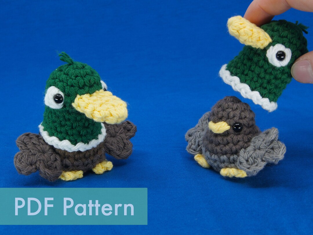 Crocheted Duck Birb (secret Agent Bird) PDF and Video Crochet Pattern ...
