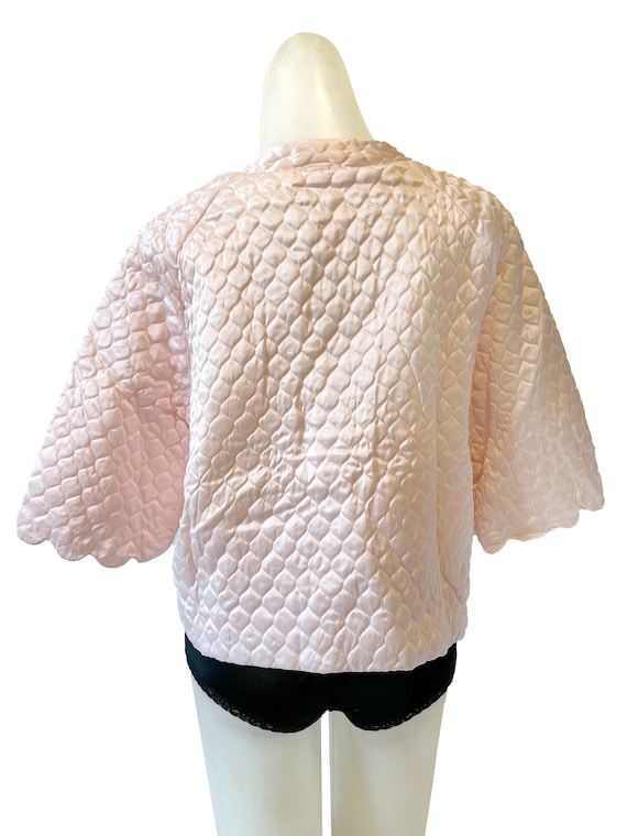 Vintage Barbizon Pink Quilted Bed Jacket - Gem