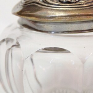 Vintage Pretty Glass Jar With Metal Lid - Etsy