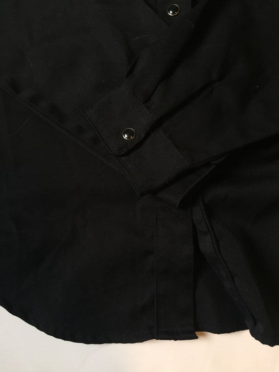 Black Vintage Roper Western Shirt With Embroidery - Gem