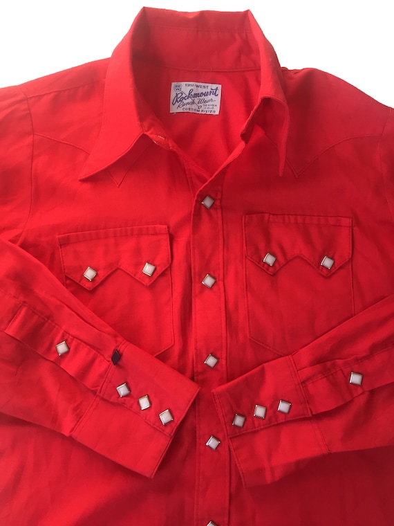 Vintage Rockmount Ranchwear Red Western Shirt - Gem