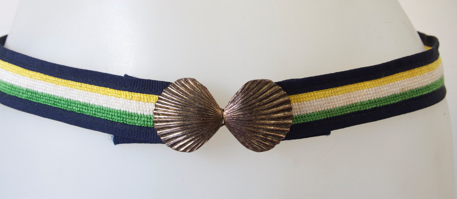 Bronze Seashell Clasp Buckle With 3 Belts - Etsy