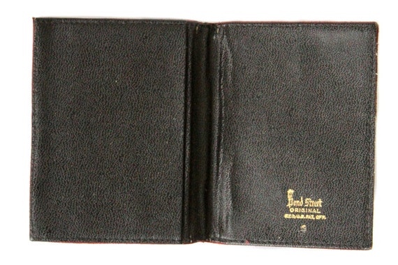 Green Red And Brown Vintage Suede Patchwork Wallet - Gem