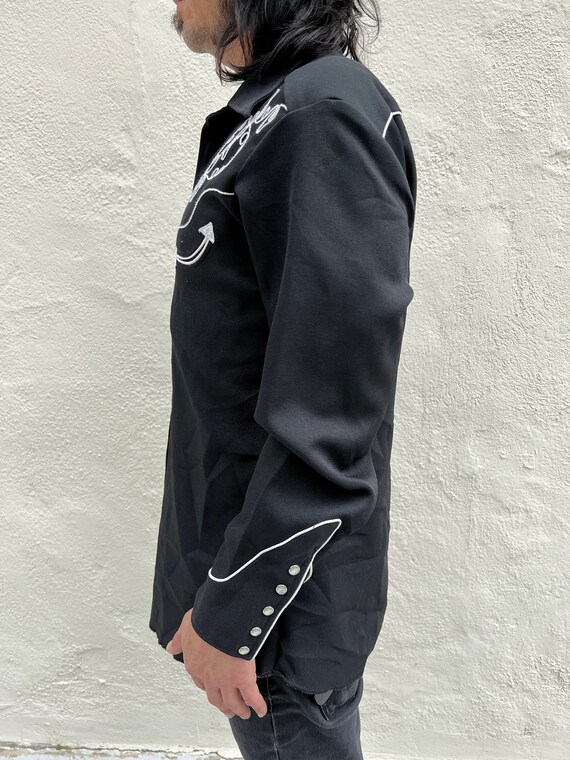 H Bar C Black Embroidered Western Shirt - Gem