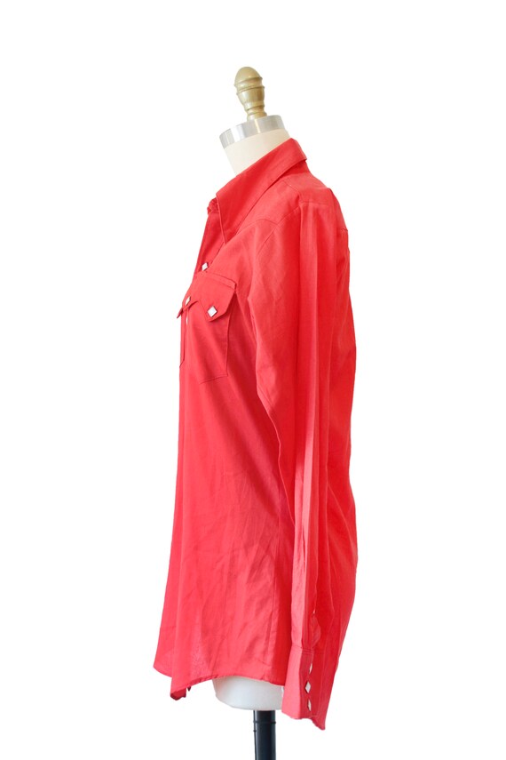 Vintage Rockmount Ranchwear Red Western Shirt - Gem