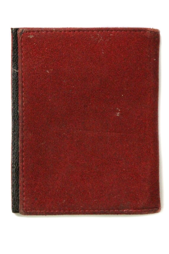 Green Red And Brown Vintage Suede Patchwork Wallet - Gem