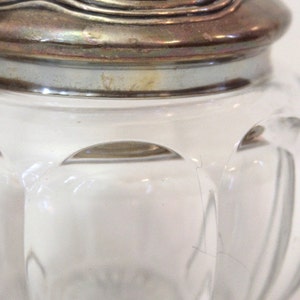 Vintage Pretty Glass Jar With Metal Lid - Etsy
