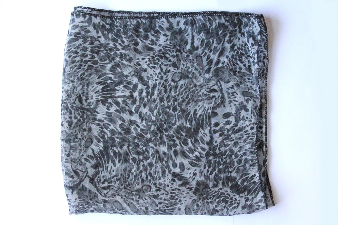 Animal Print Vintage Scarf - Etsy