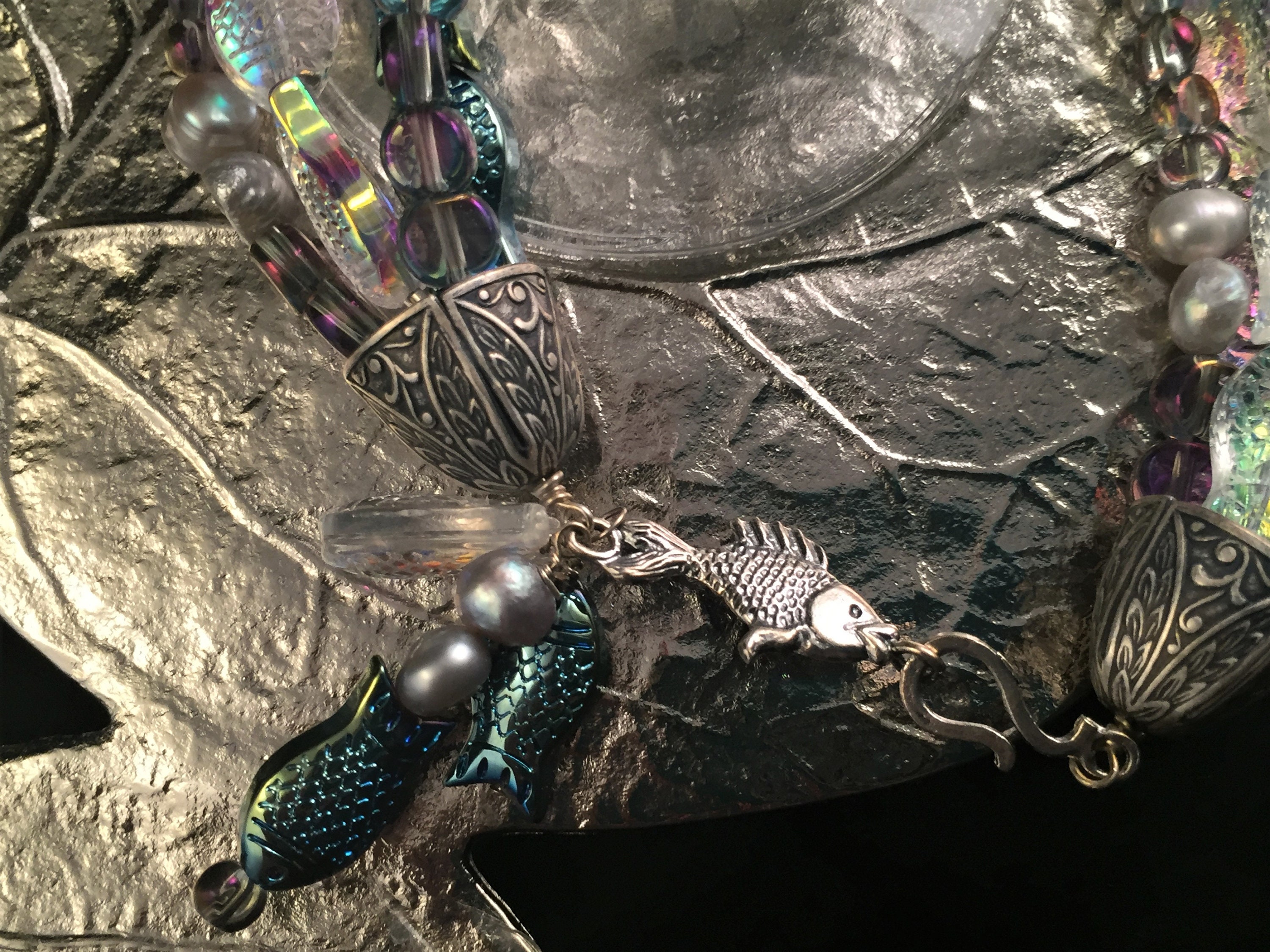 Fish Bracelet Artisan Bracelet Charm Bracelet Fish Jewelry - Etsy