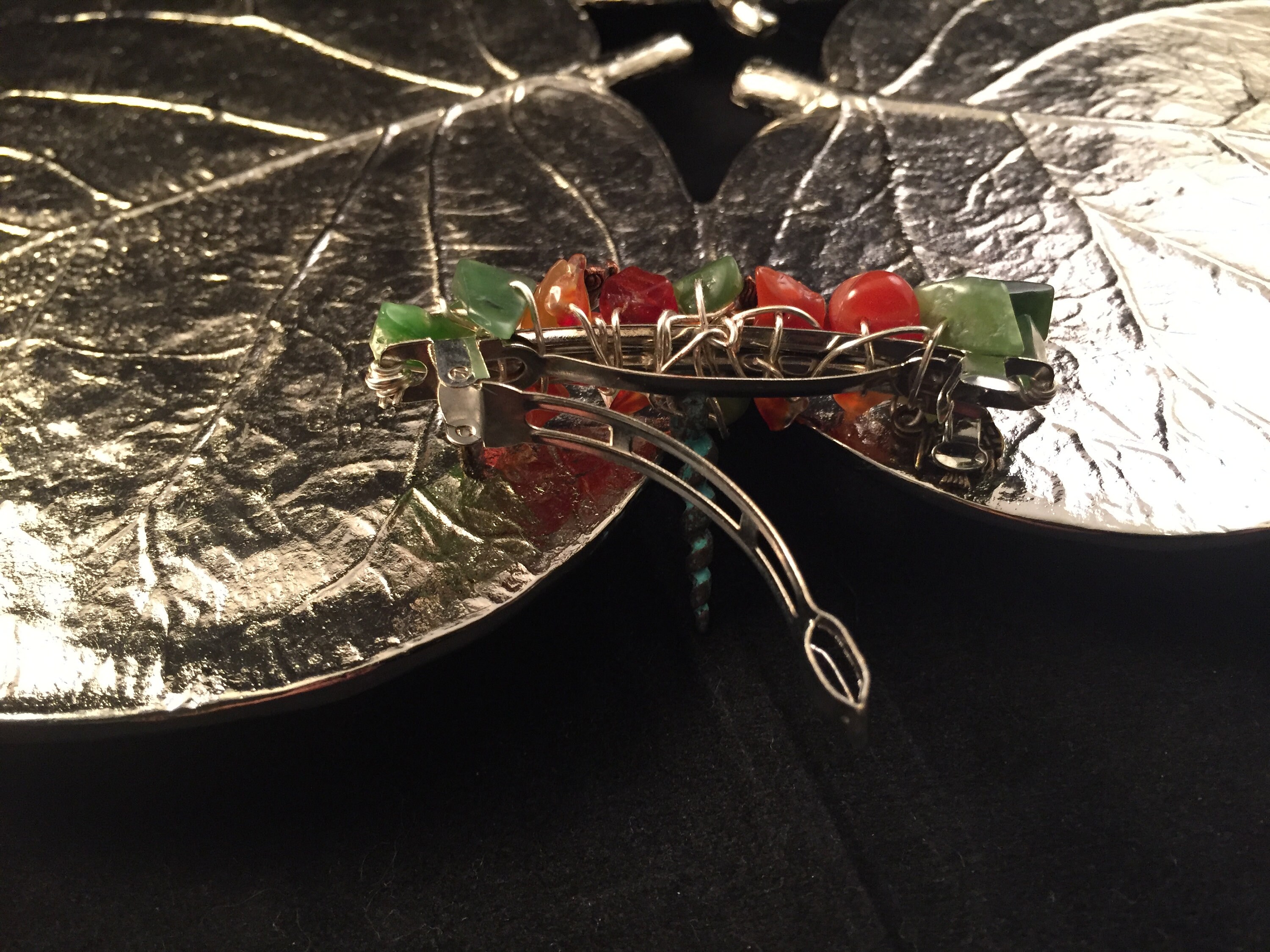 Ocean Treasures Barrette, Fish Barrette, Stone Barrette, Agate Barrette ...