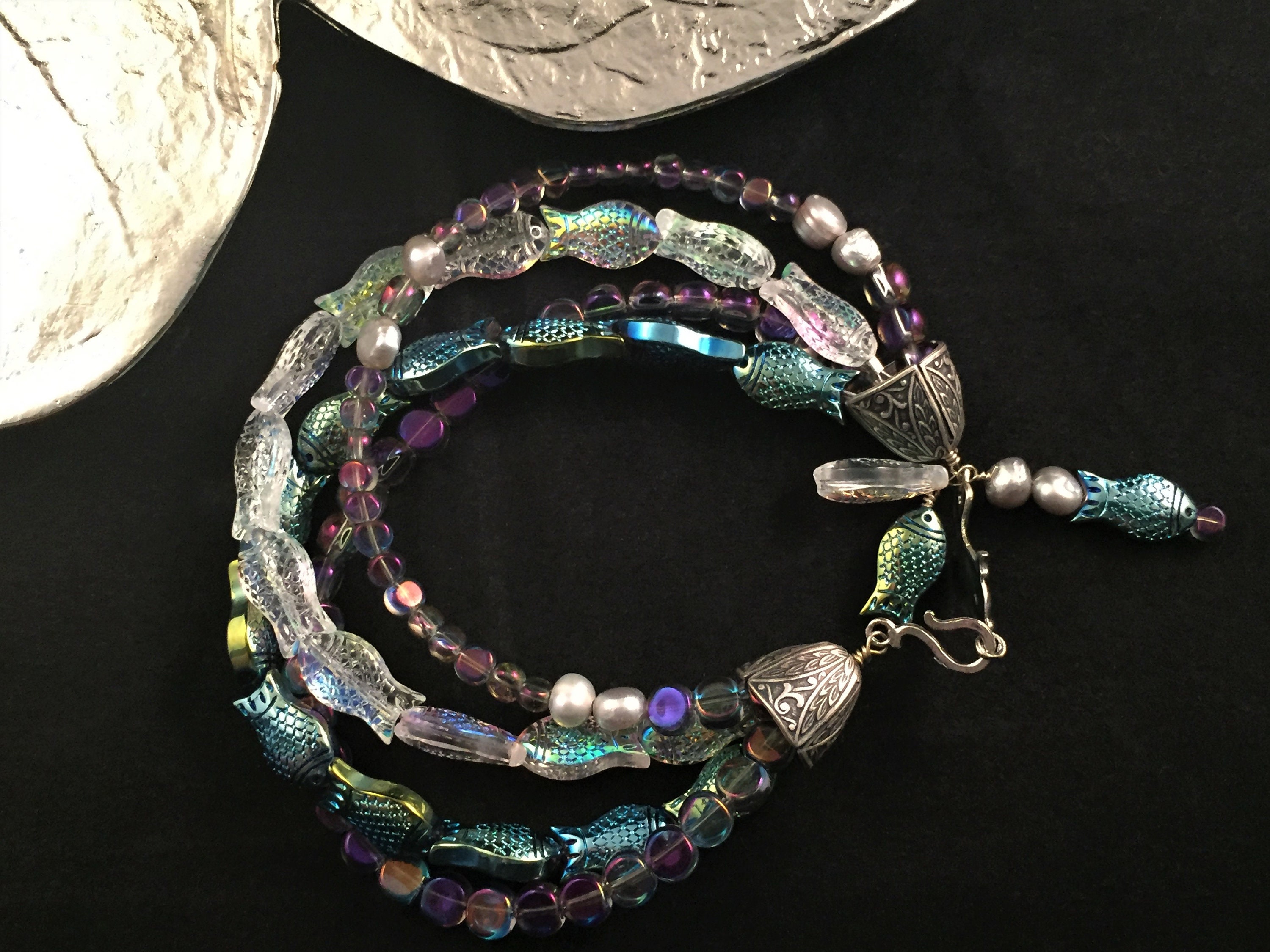 Fish Bracelet Artisan Bracelet Charm Bracelet Fish Jewelry - Etsy