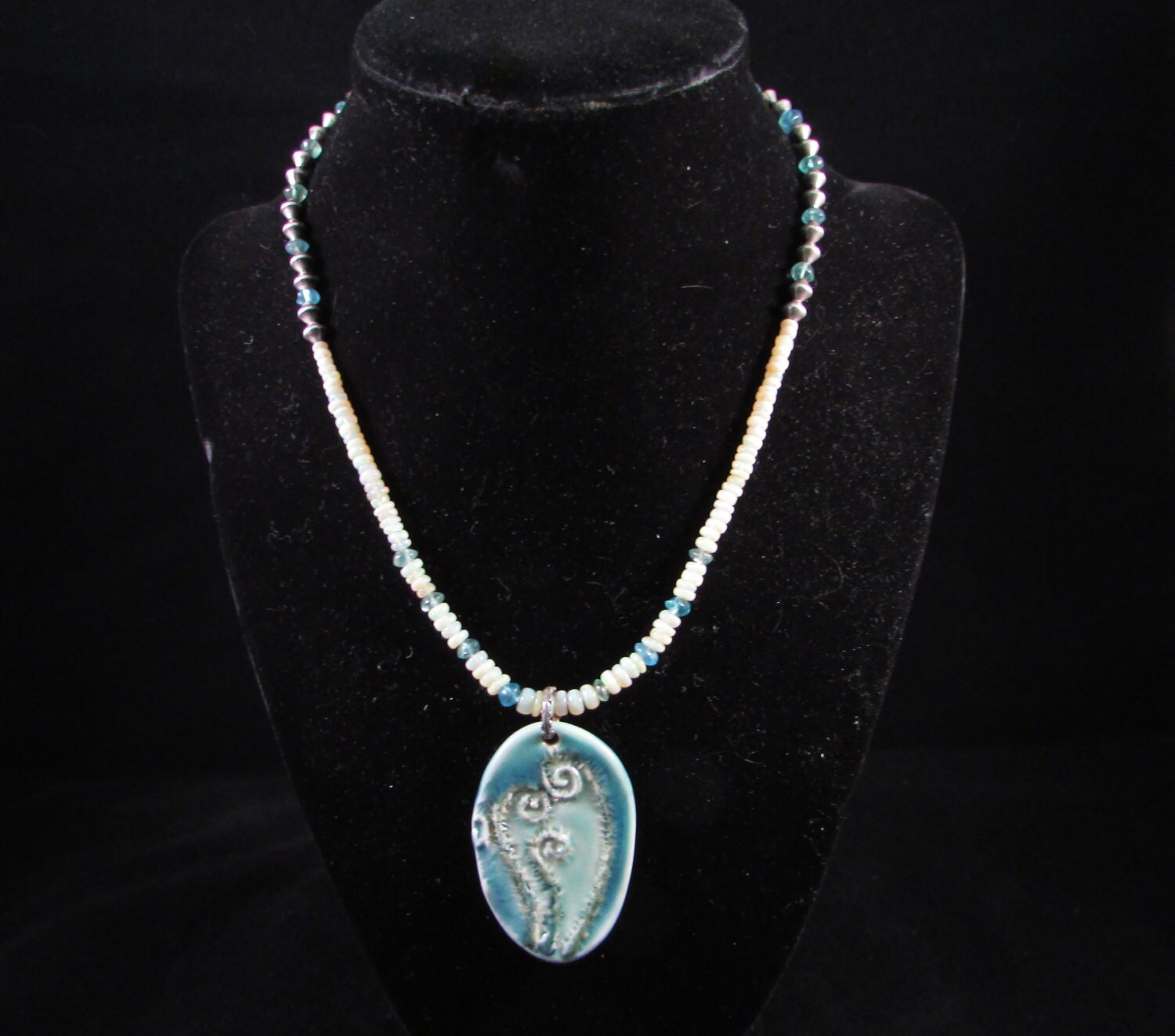 Fern Necklace, Opal Necklace, October Birthstone, Gardener Gift, Opal ...