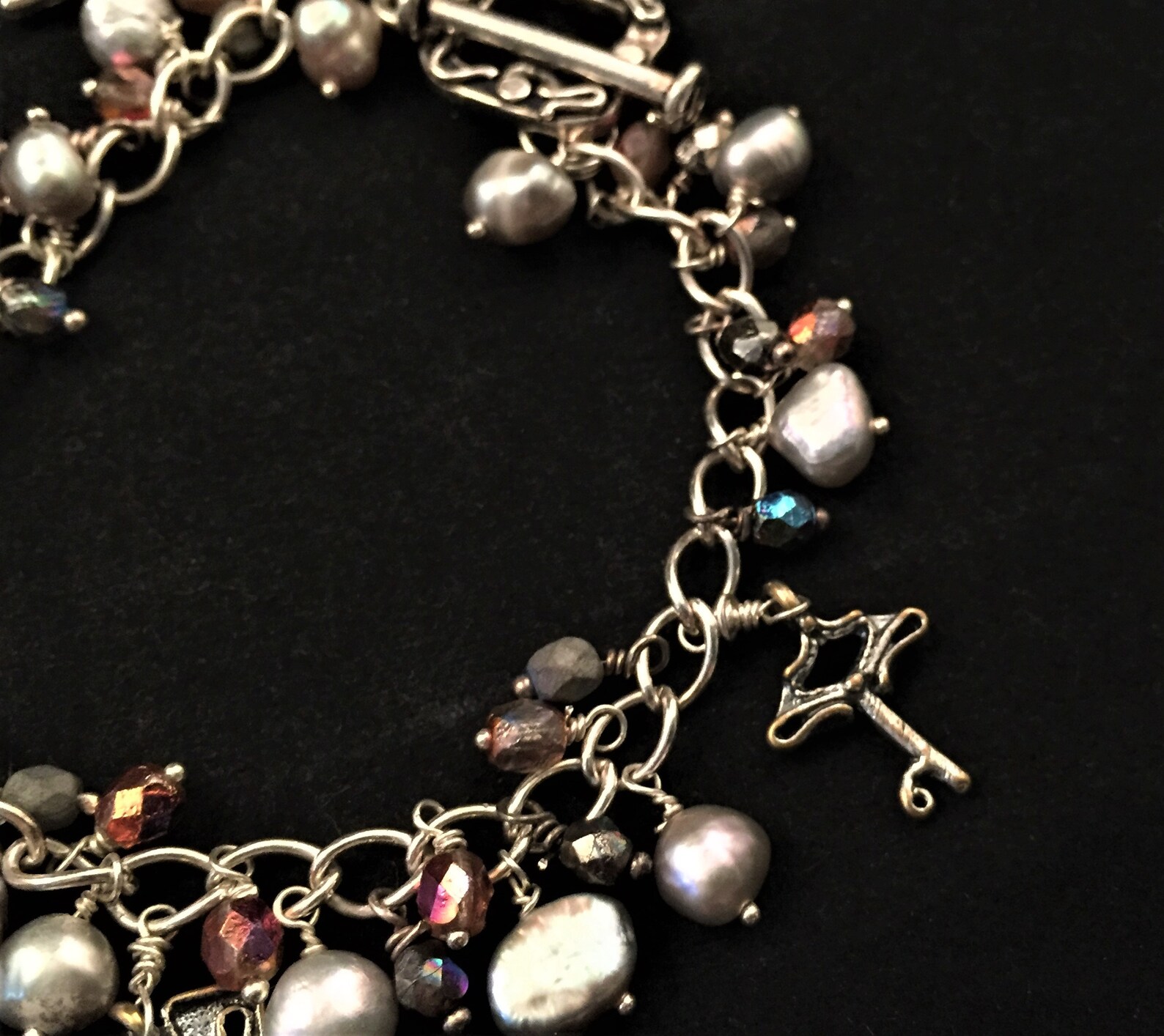 Key Charm Bracelet, Charm Bracelet, Key Bracelet, Hand Made Bracelet ...