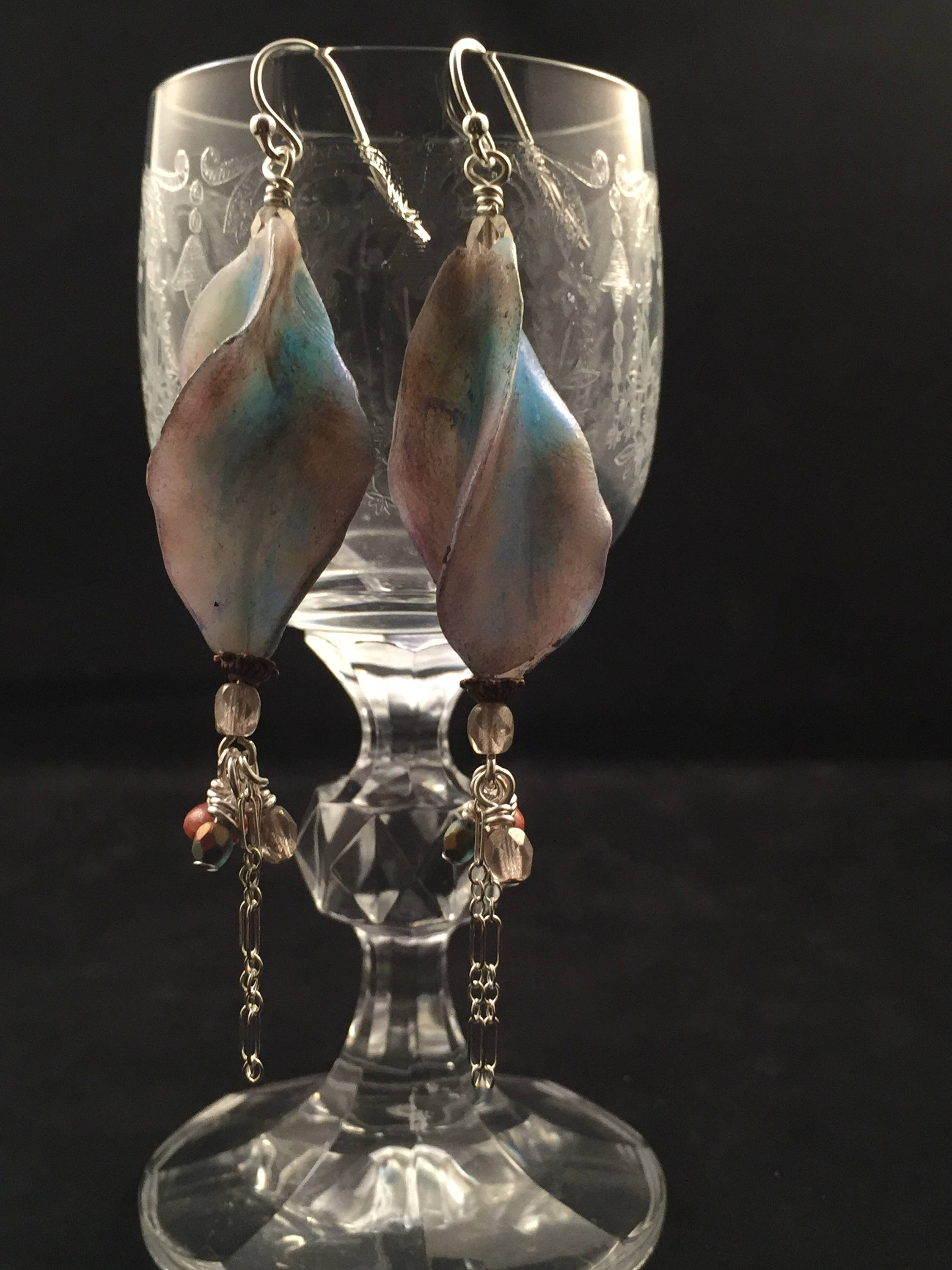 Polymer Clay Earrings, Hand Beaded Earrings, Pmc Earrings, Pod Earrings ...