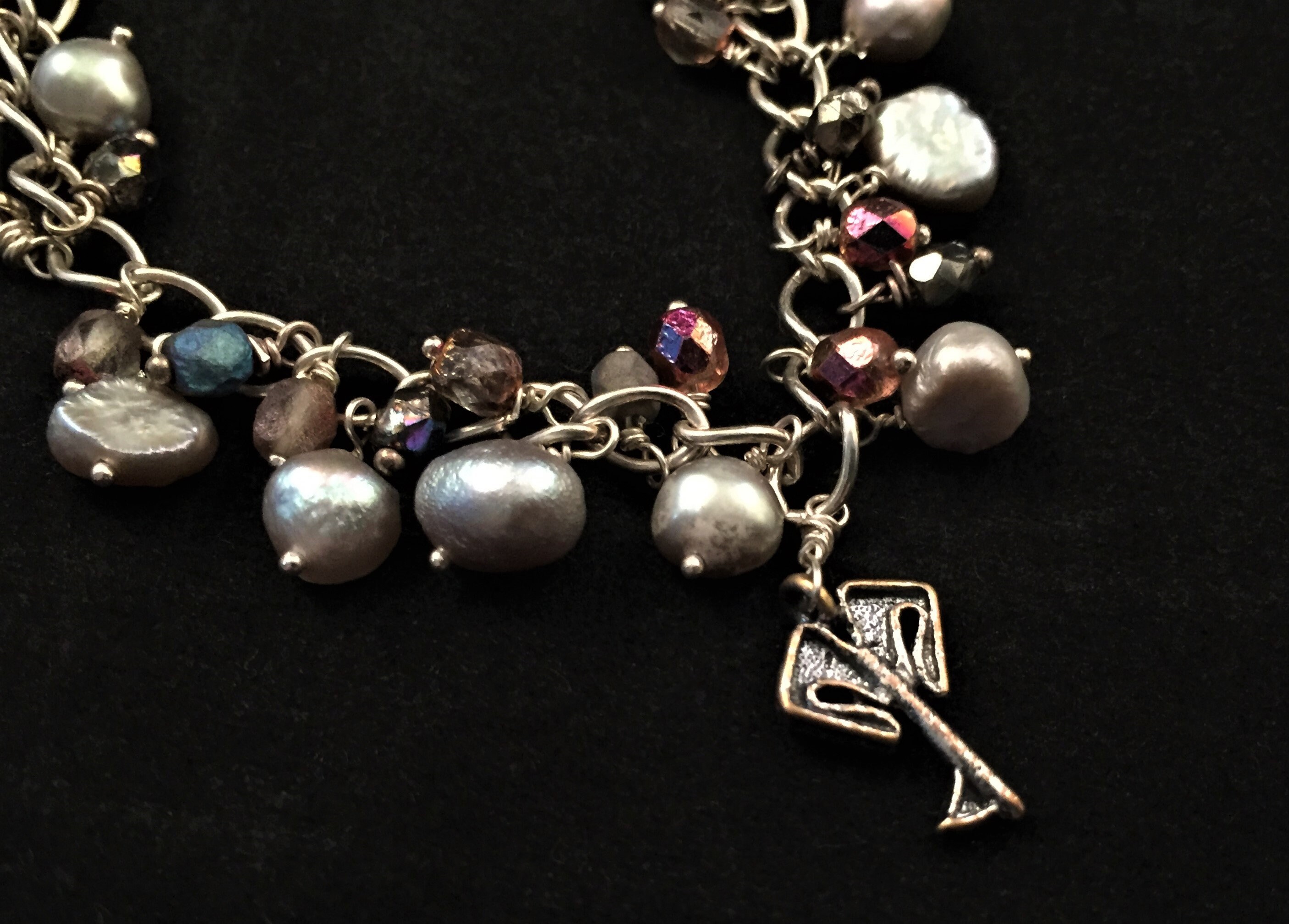 Key Charm Bracelet, Charm Bracelet, Key Bracelet, Hand Made Bracelet ...