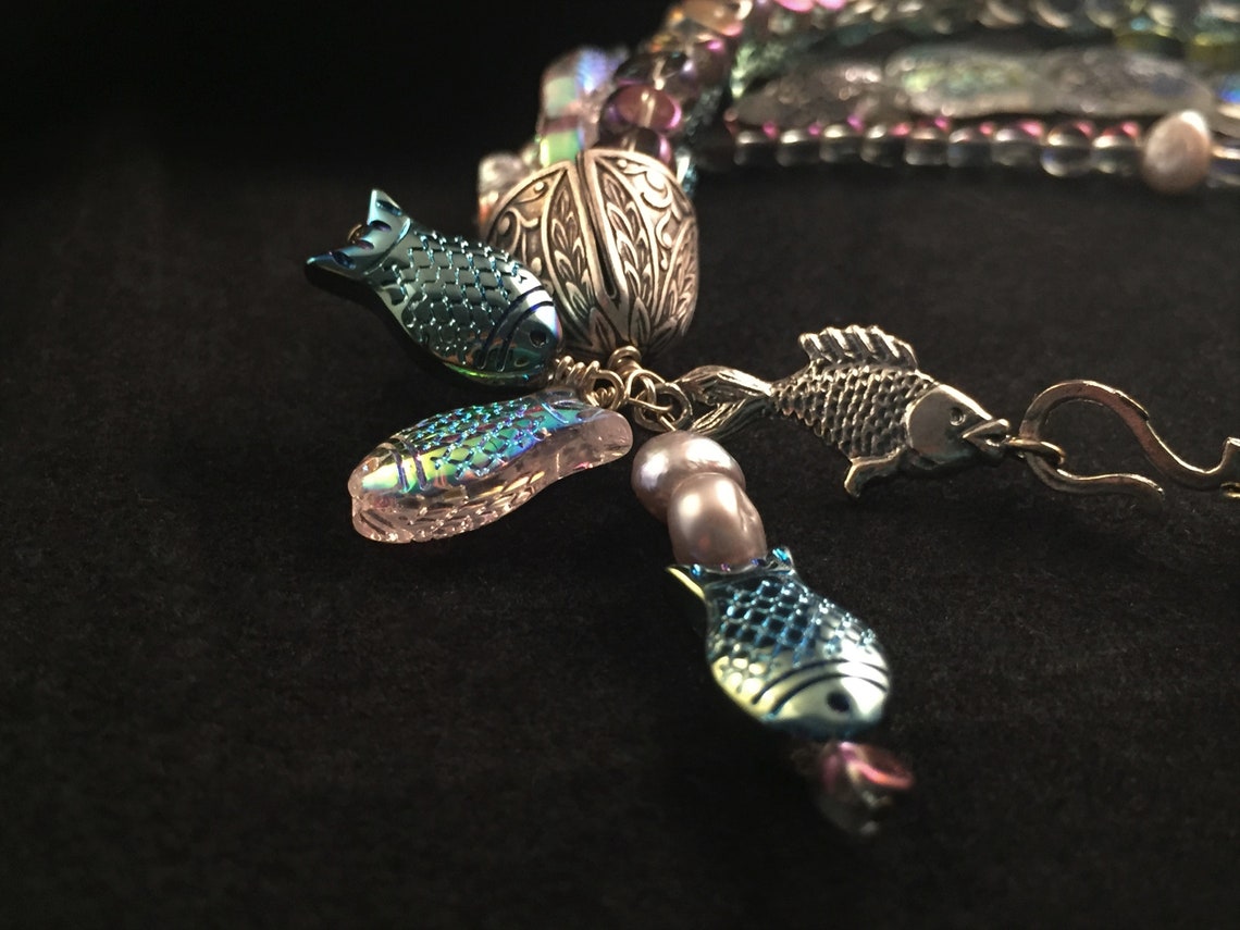 Fish Bracelet Artisan Bracelet Charm Bracelet Fish Jewelry - Etsy