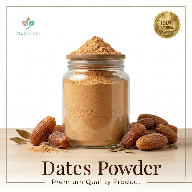 100% Natural Dates Powder | Fine Ground Baking Sweetener Ingredient - Etsy