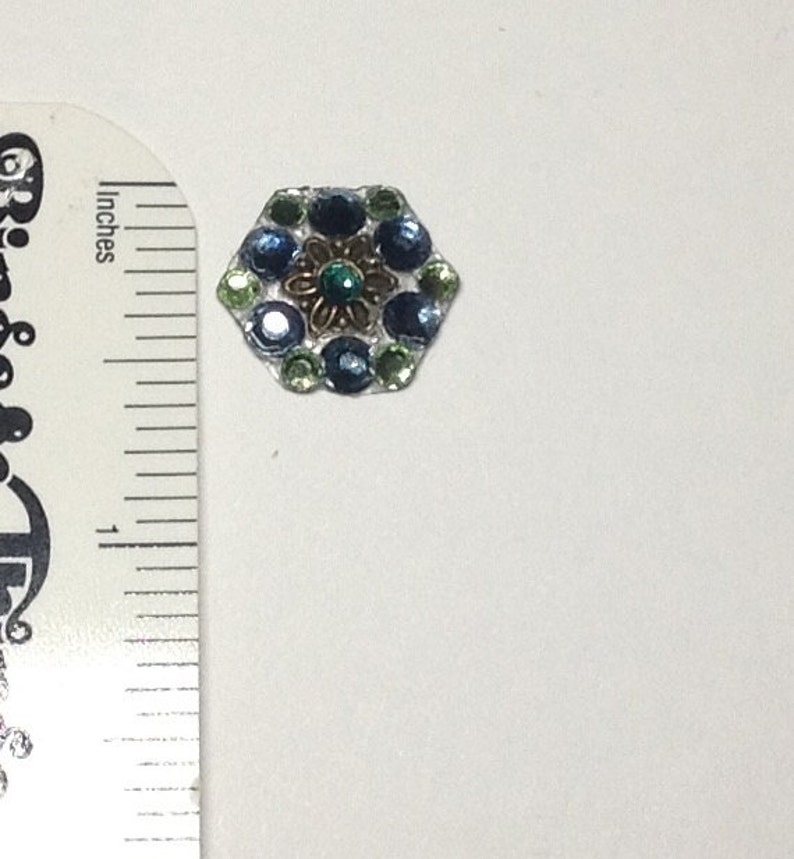 Navy & Green Swarovski Crystal Bindi - Etsy