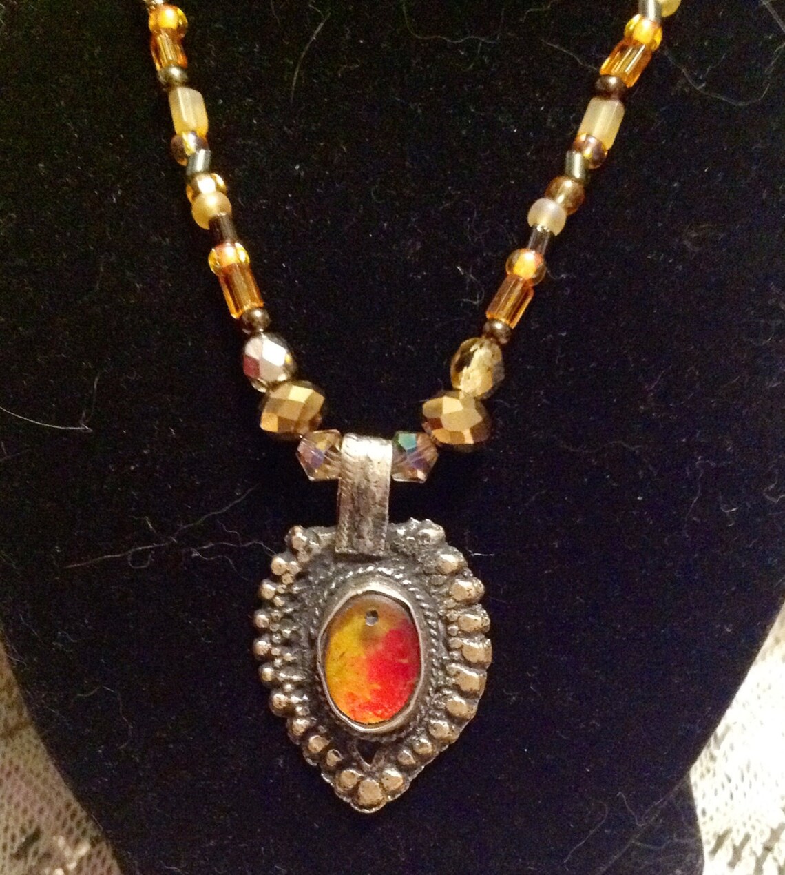 Shades of Gold Beaded Kuchi Necklace - Etsy